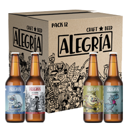 caja 12 botellas alegria - Cervezas Alegria